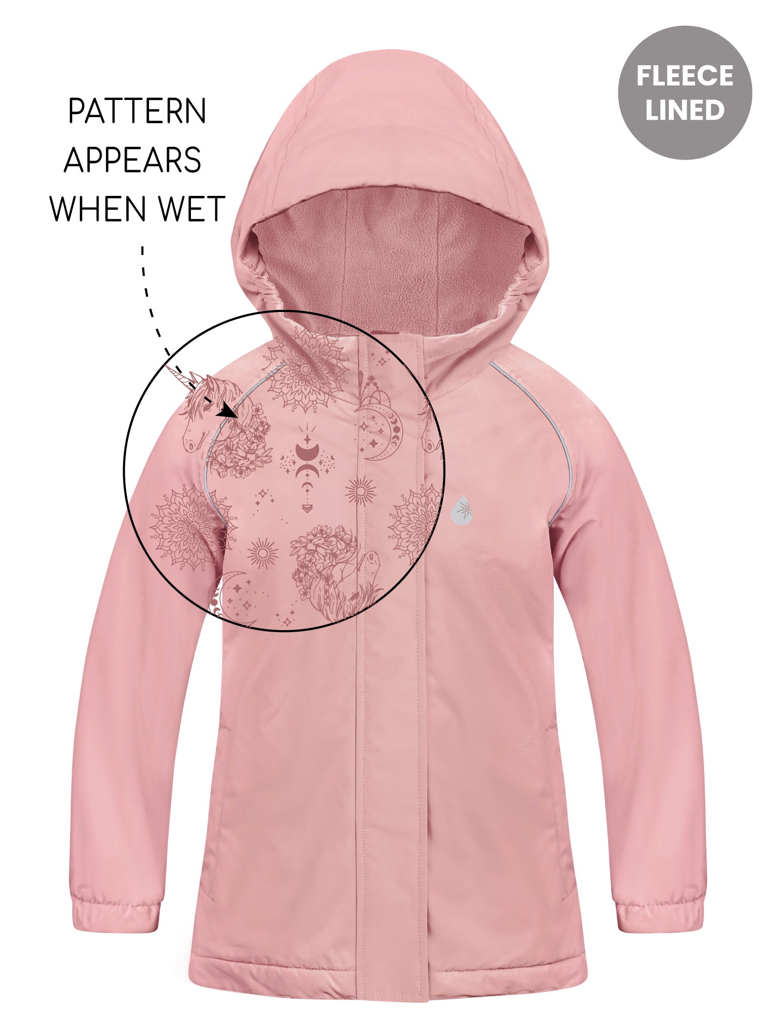 SplashMagic Storm Jacket - Dusky Pink | Celestial Unicorn – Blissfully Lavender Boutique