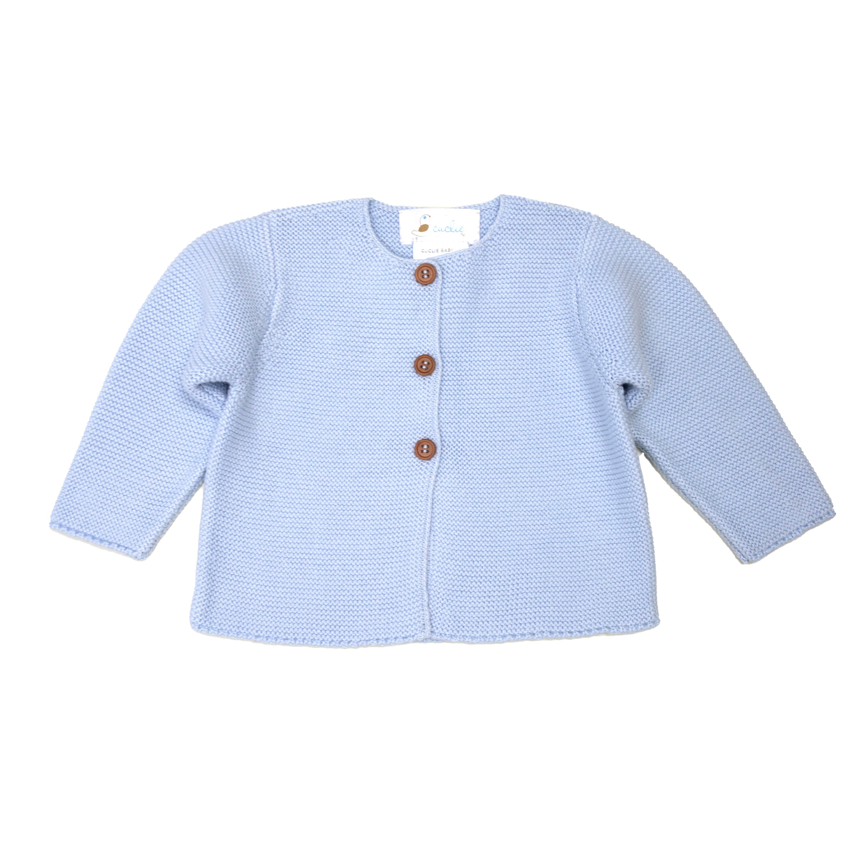 Light Blue Classic Knit Jacket – Blissfully Lavender Boutique