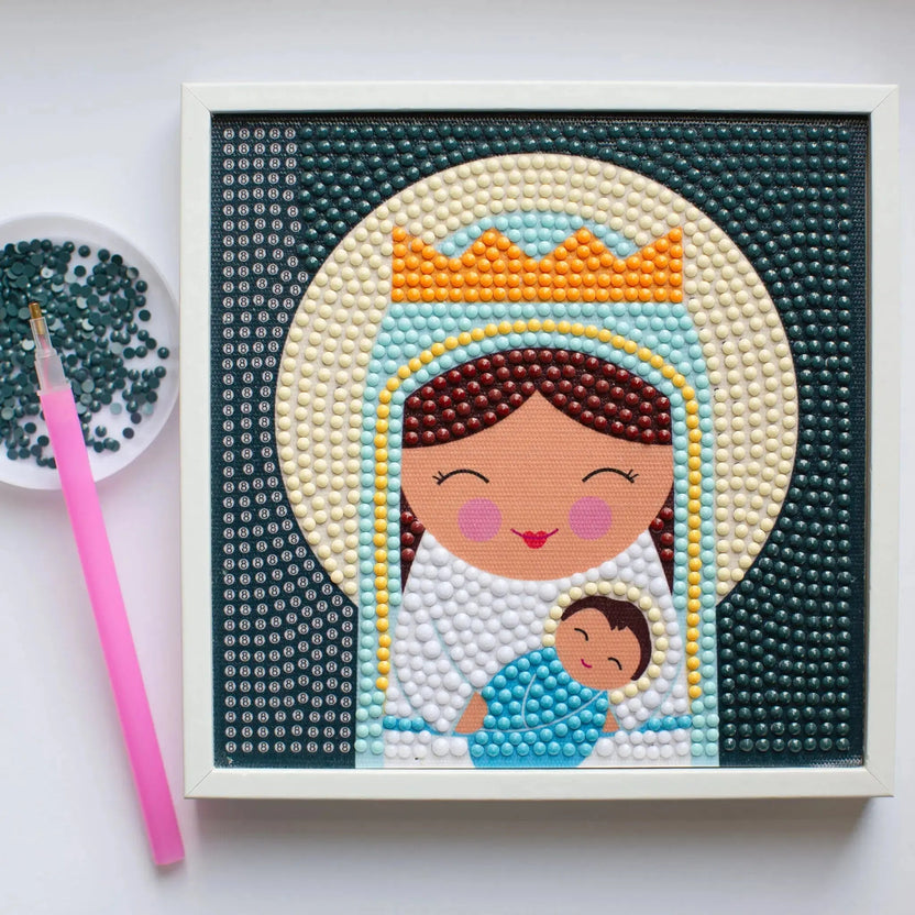 Gem Art Craft Kit Blessed Virgin Mary – Blissfully Lavender Boutique