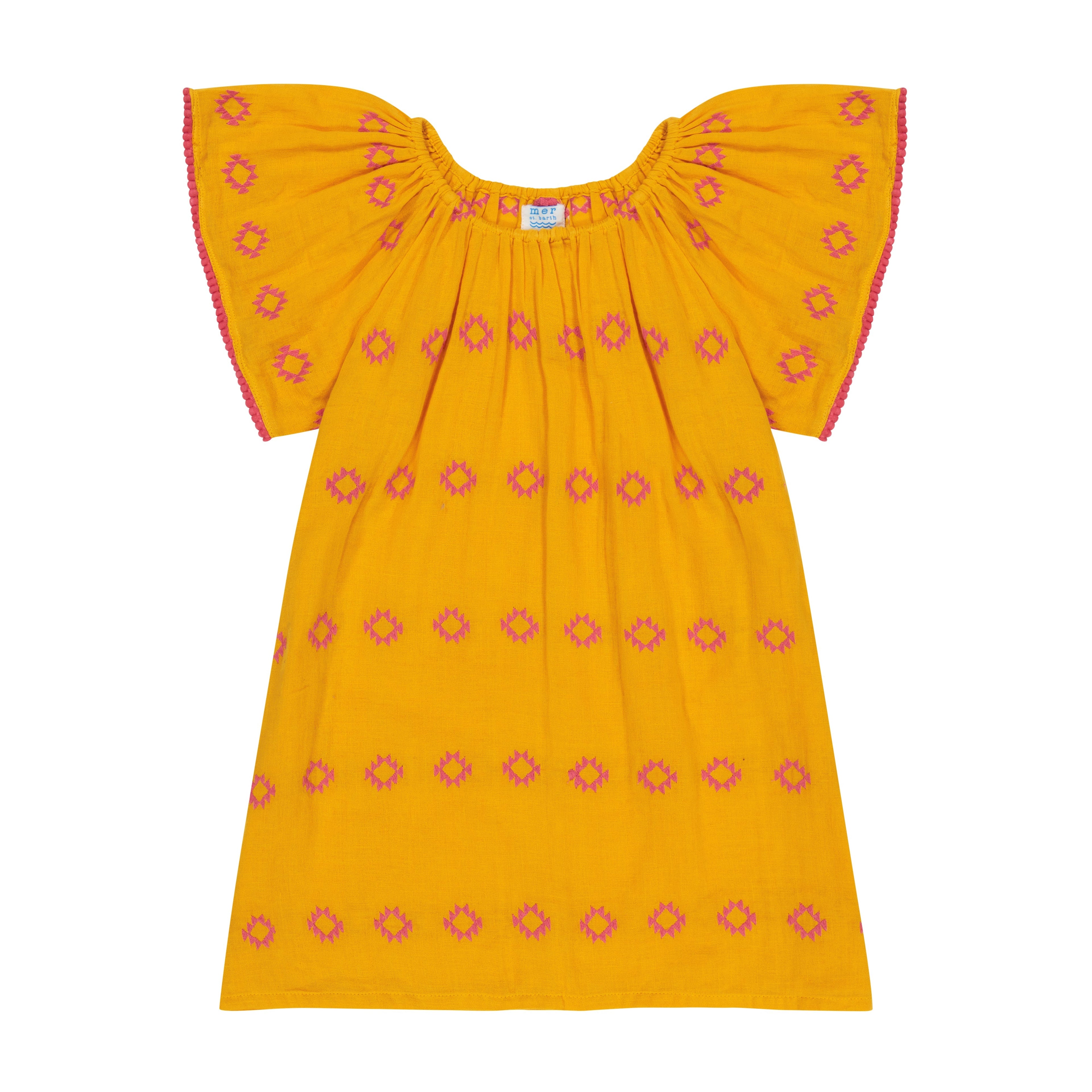 Mini Capucine Girl's Caftan Marigold Embroidery – Blissfully Lavender ...