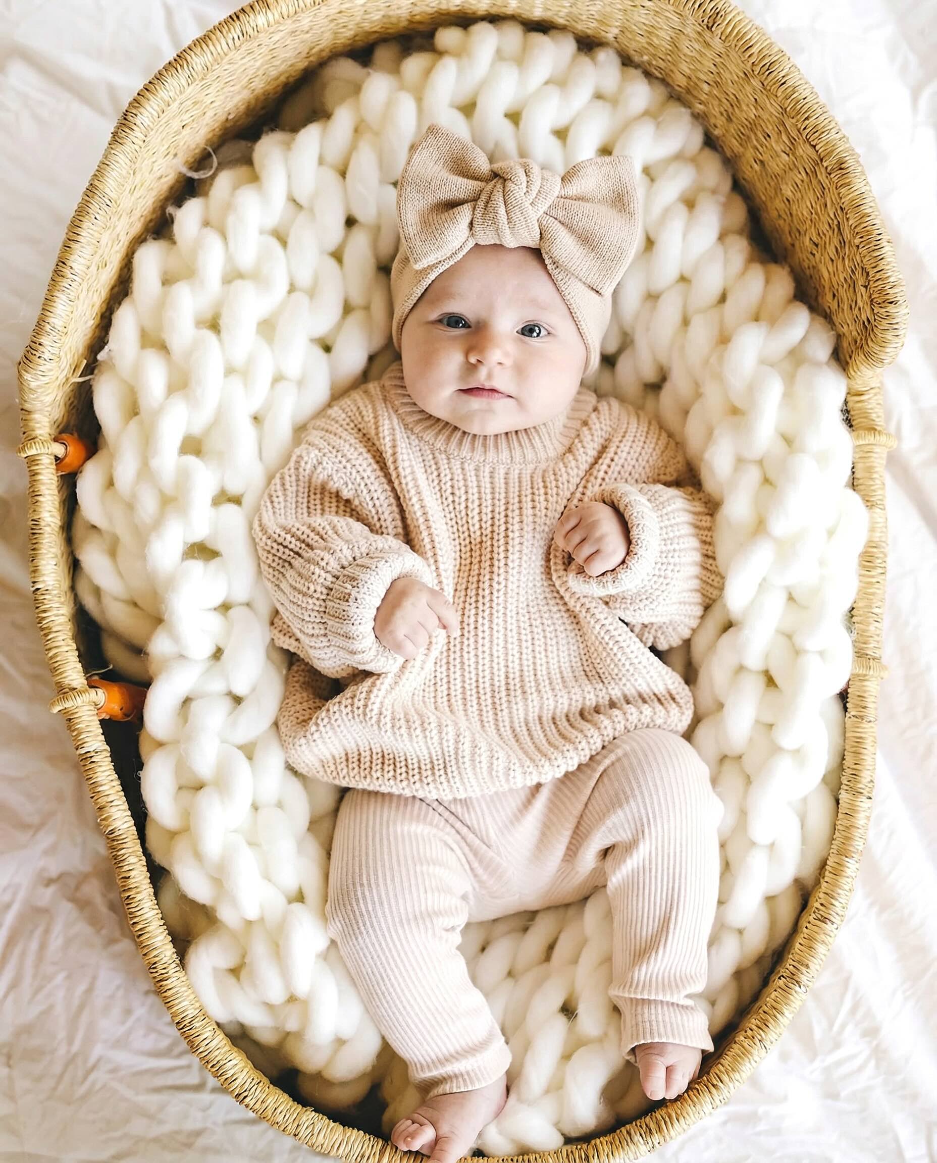 Chunky Knit Sweater | Vanilla – Blissfully Lavender Boutique